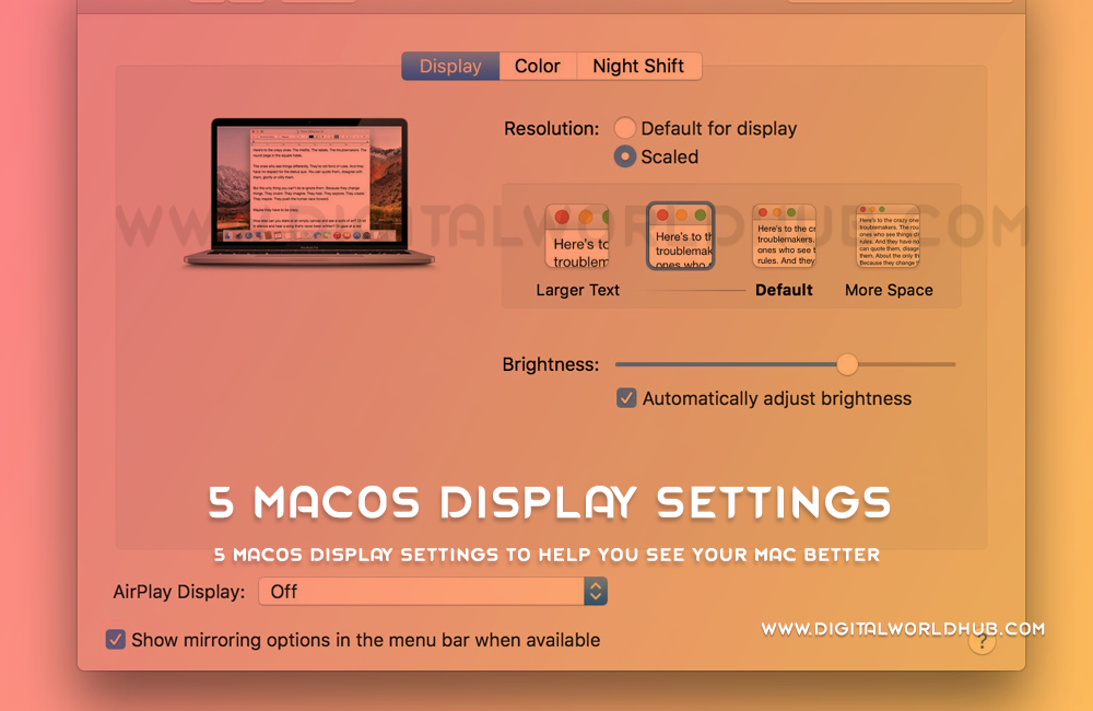 5 MacOS Display Settings To Help You See Your Mac Better | Digital ...