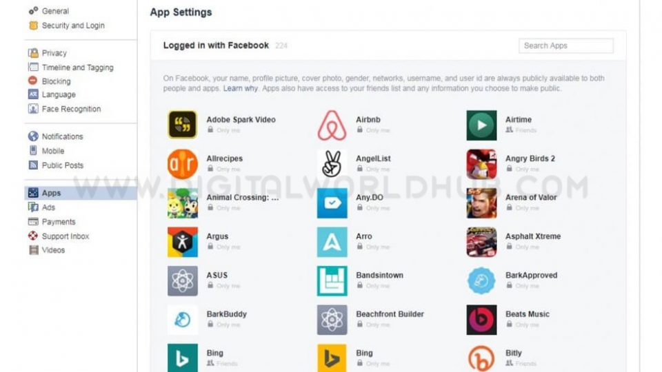 How To Check Apps Access To Your Facebook Data | Digital World Hub