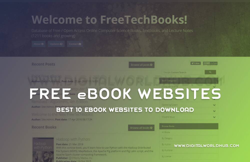 Best 10 eBook Websites To Download | Digital World Hub